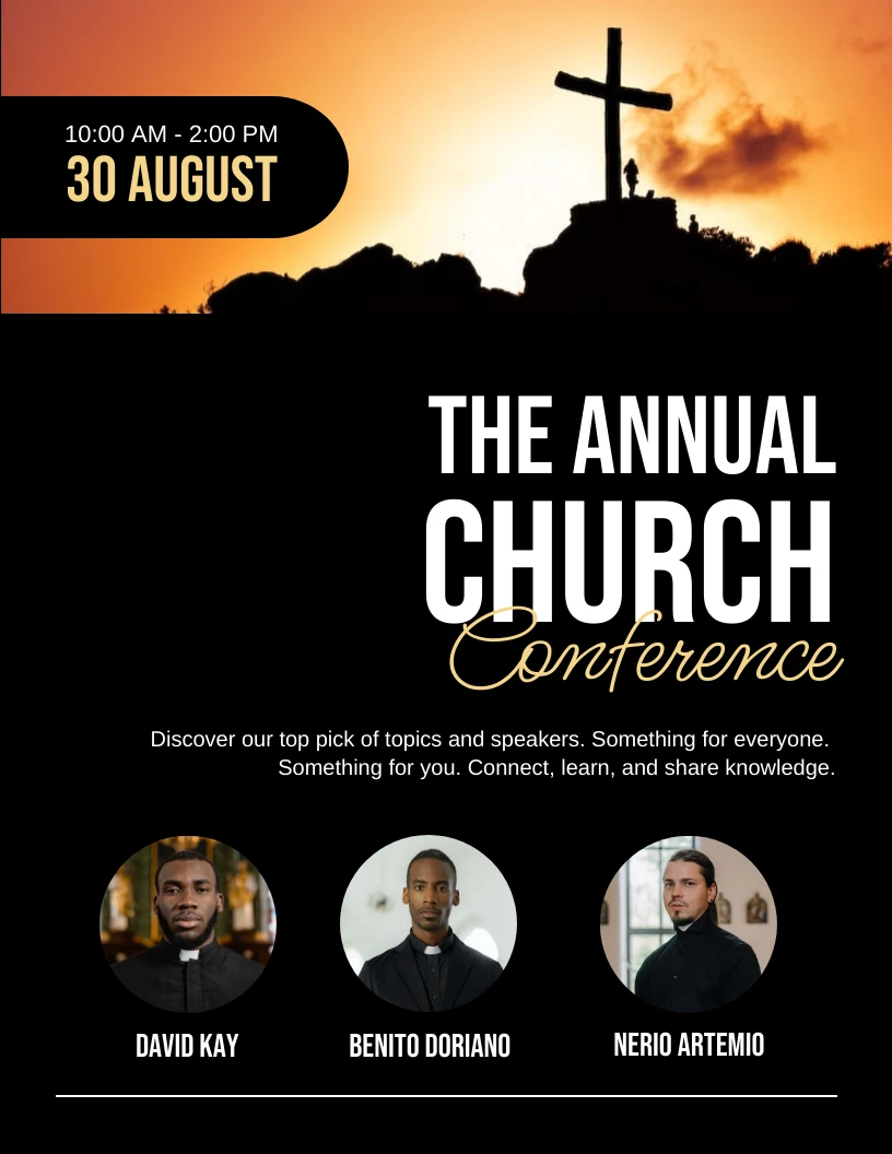 Black Church Flyer Template Free Church Flyer Templates