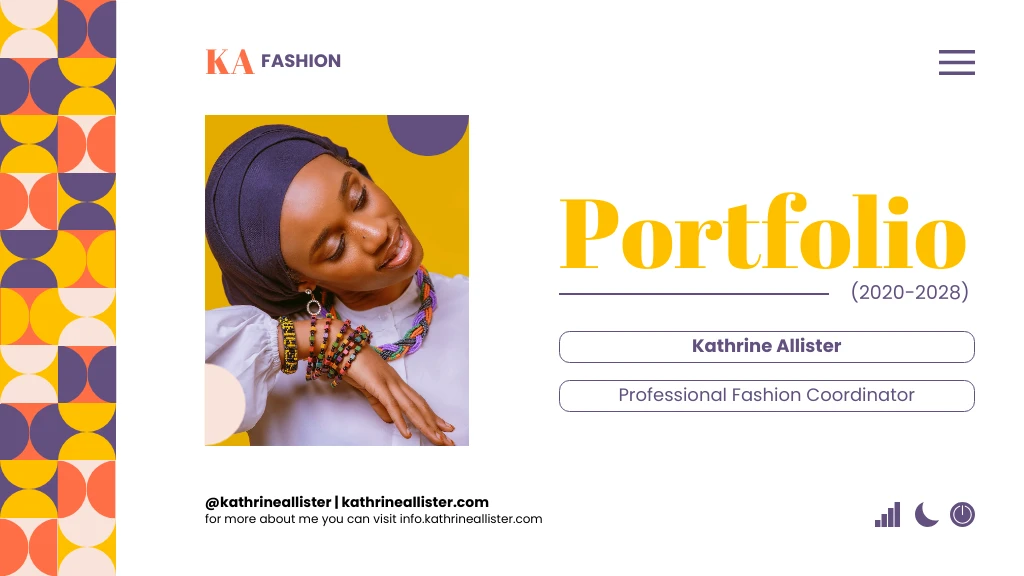 Geometric Pattern Portfolio Presentation Template - Venngage