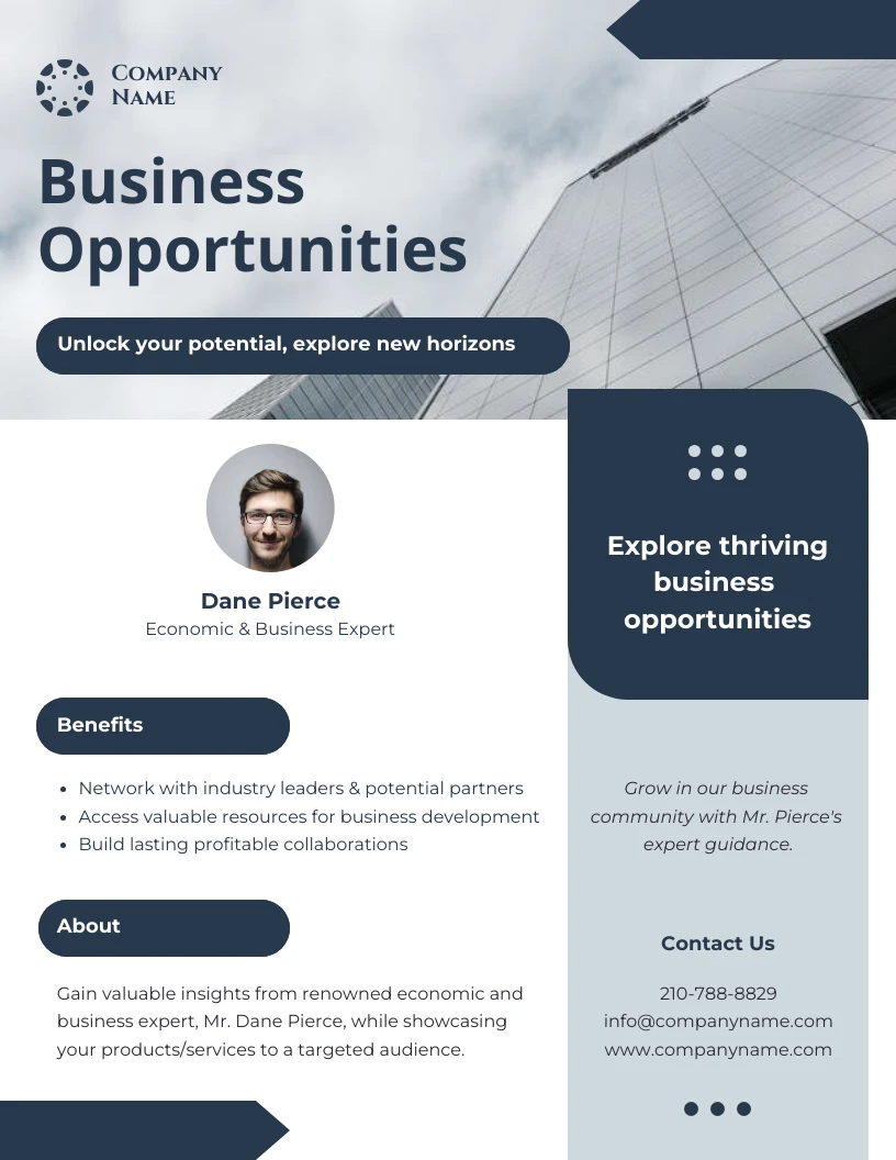 Professional Navy And White Business Posters - Venngage