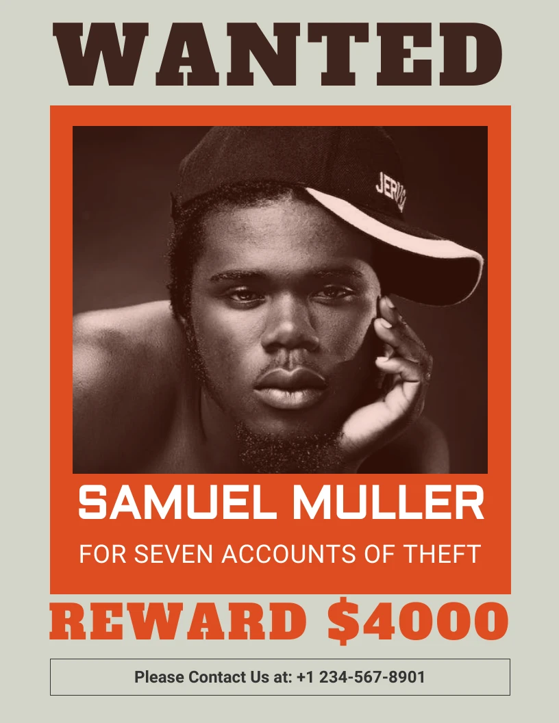 Poster ricercato rosso semplice e pulito - Venngage