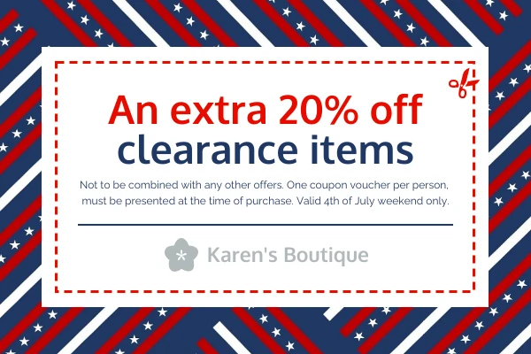 4th of July Discount Retail Coupon Voucher - Venngage