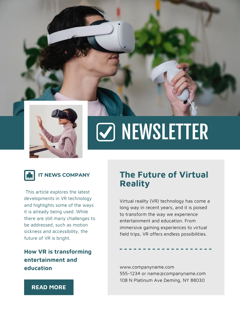 Modern IT Email Newsletter Template - Venngage