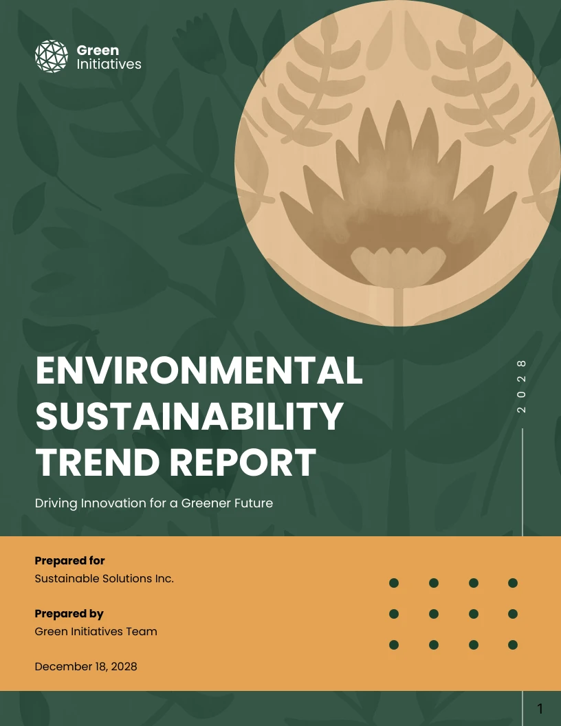 Environmental Sustainability Trend Report Template - Venngage