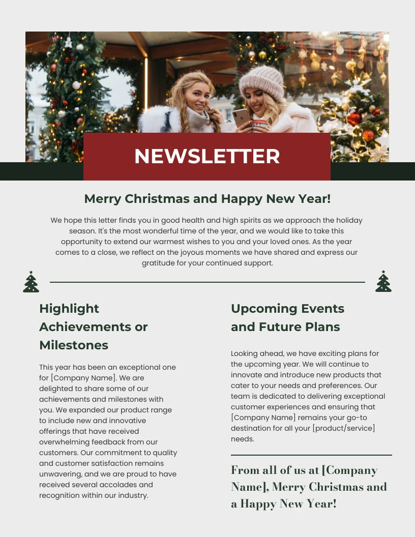 Company Holiday Newsletter