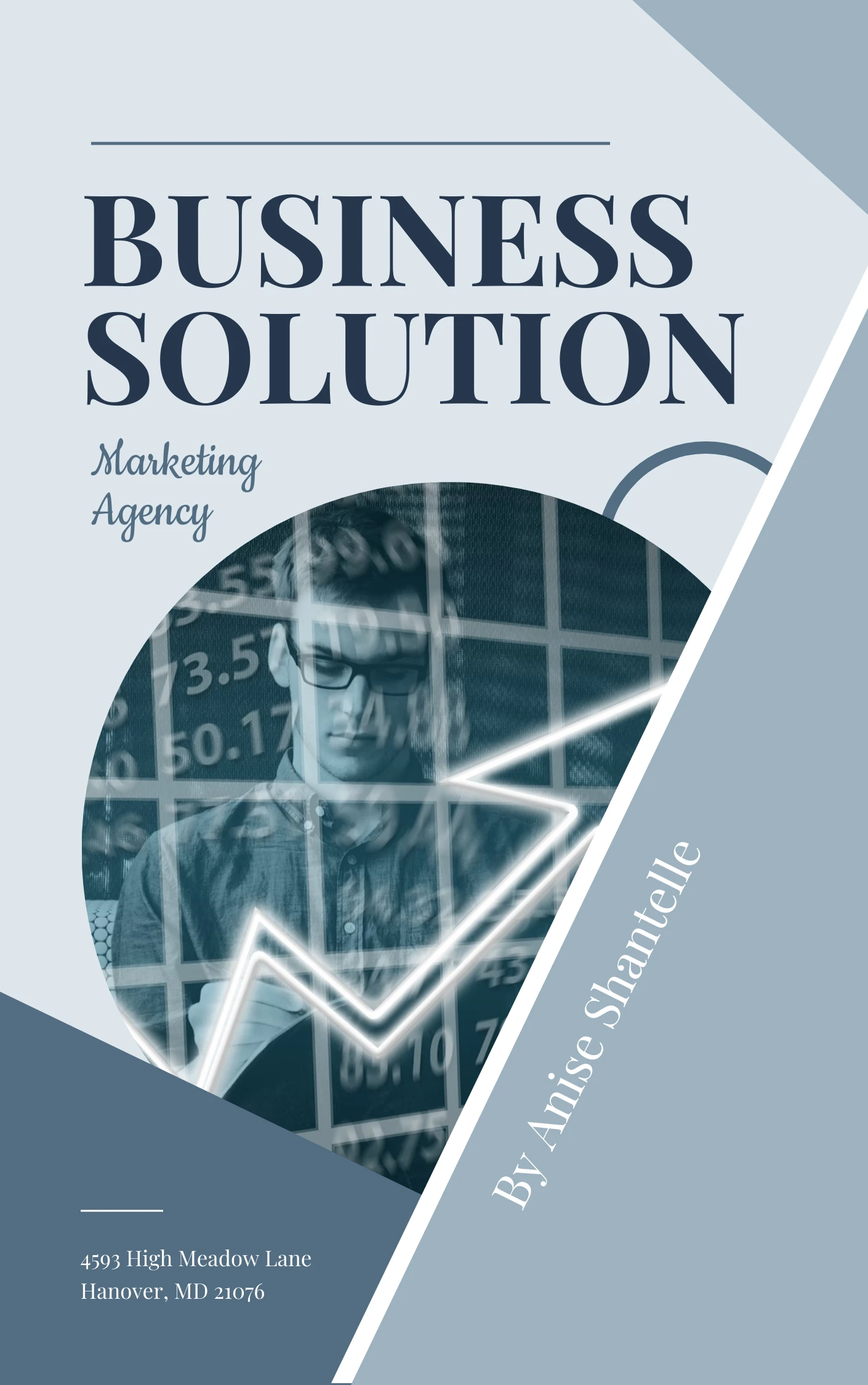 Light Blue Geometric Creative Book Cover - Venngage