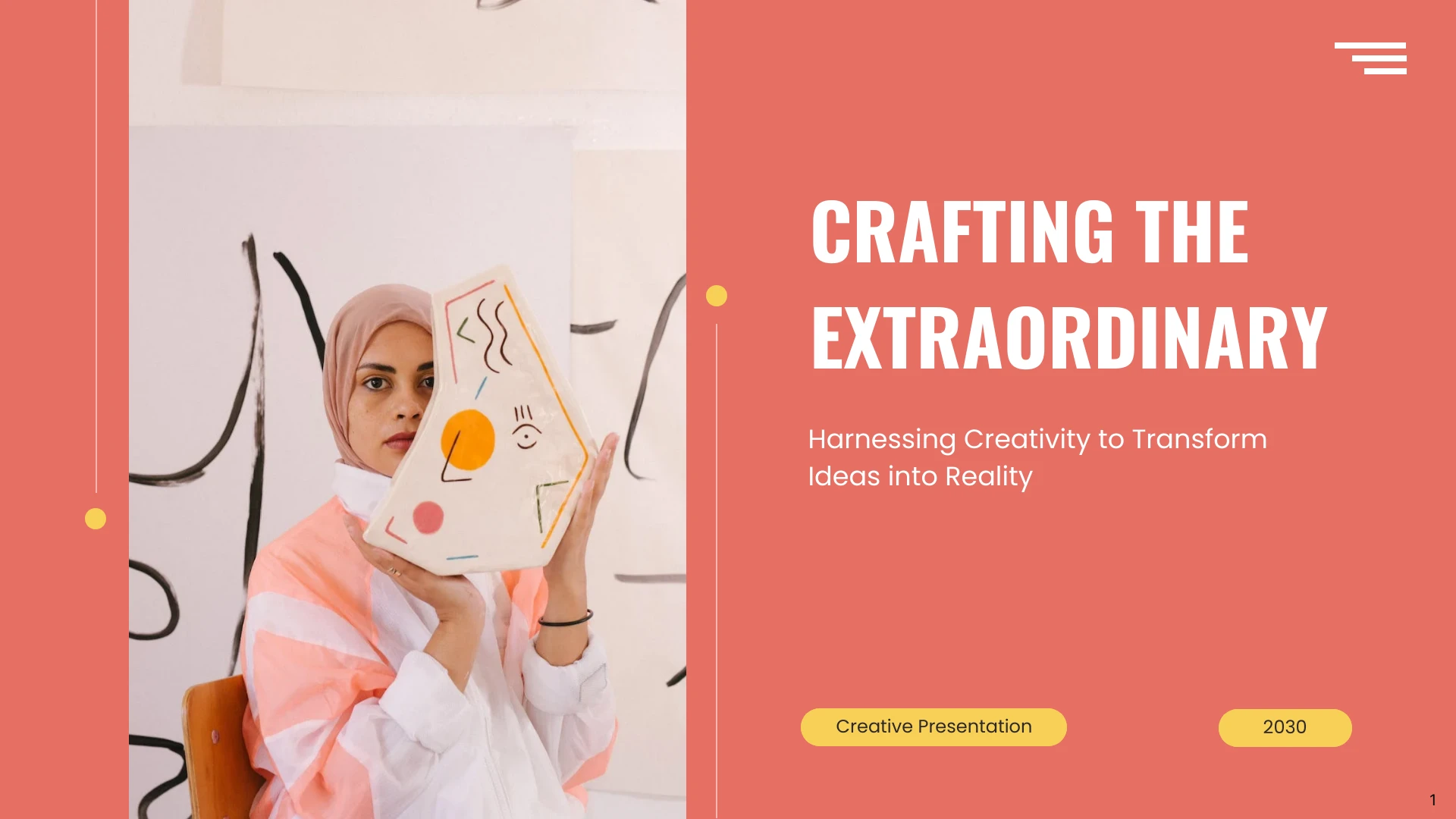 Peach Creative Presentation Template - Venngage