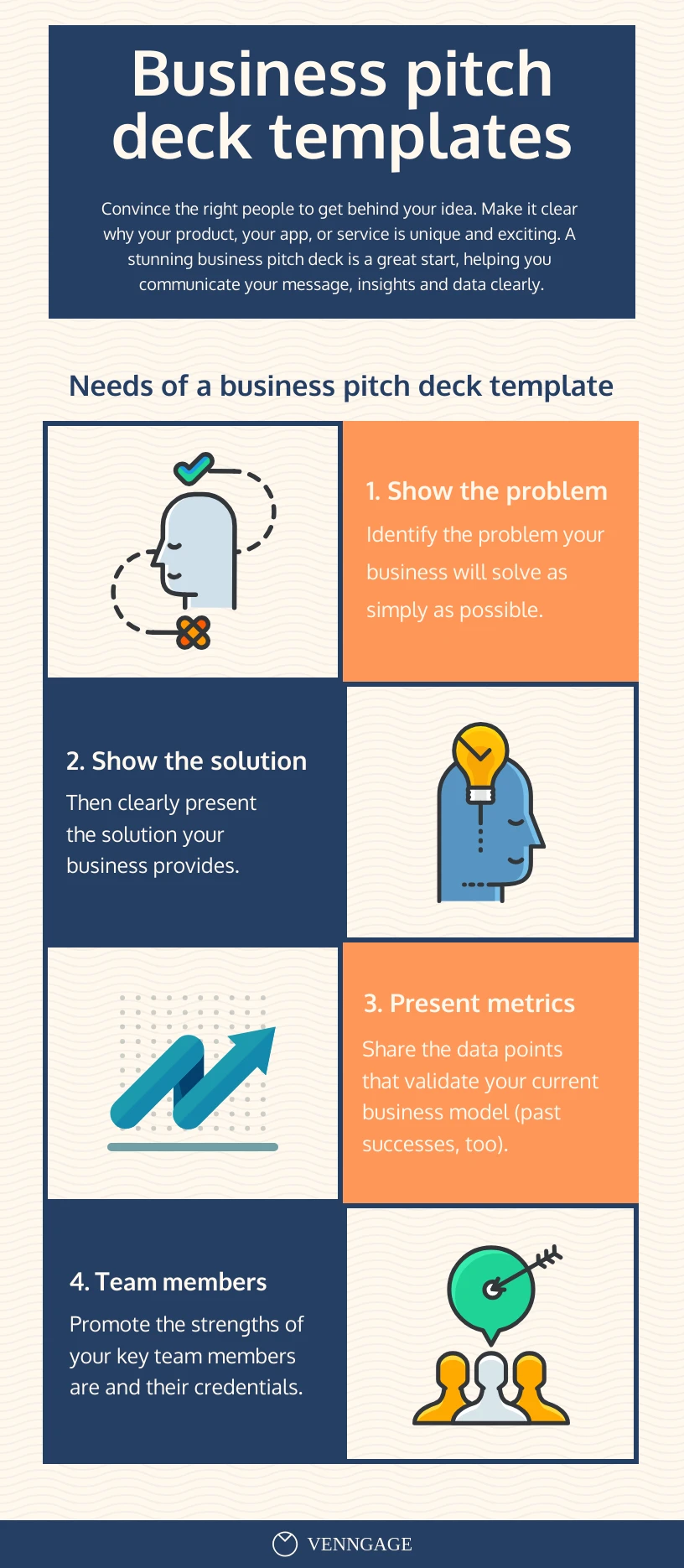Linen Cello Business Pitch Facts Infographic Template - Venngage