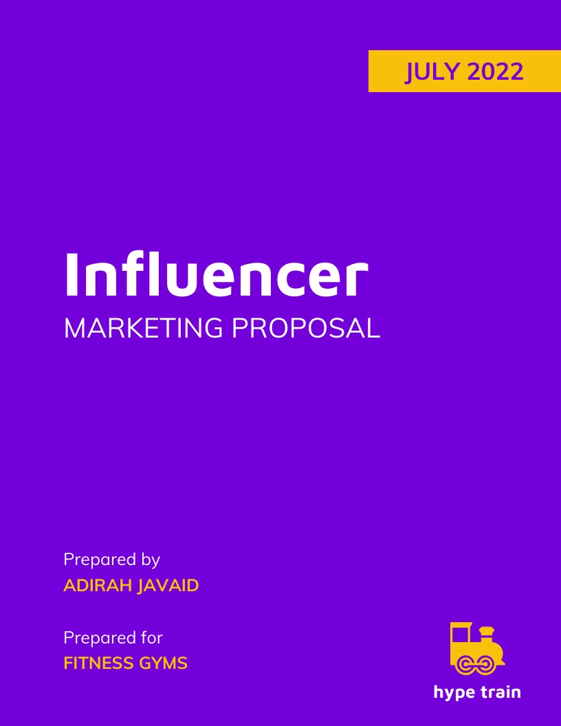 Influencer Marketing Pitch Deck Proposal Template - Venngage