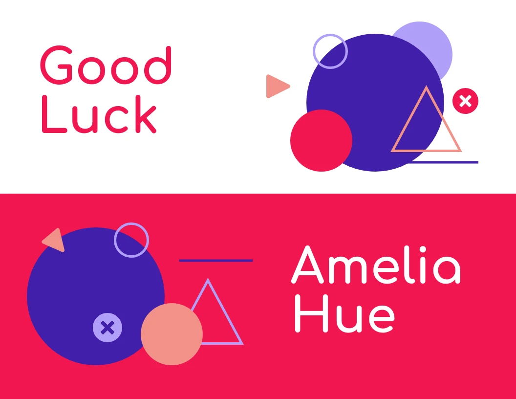 Abstract Shapes Good Luck Card - Venngage