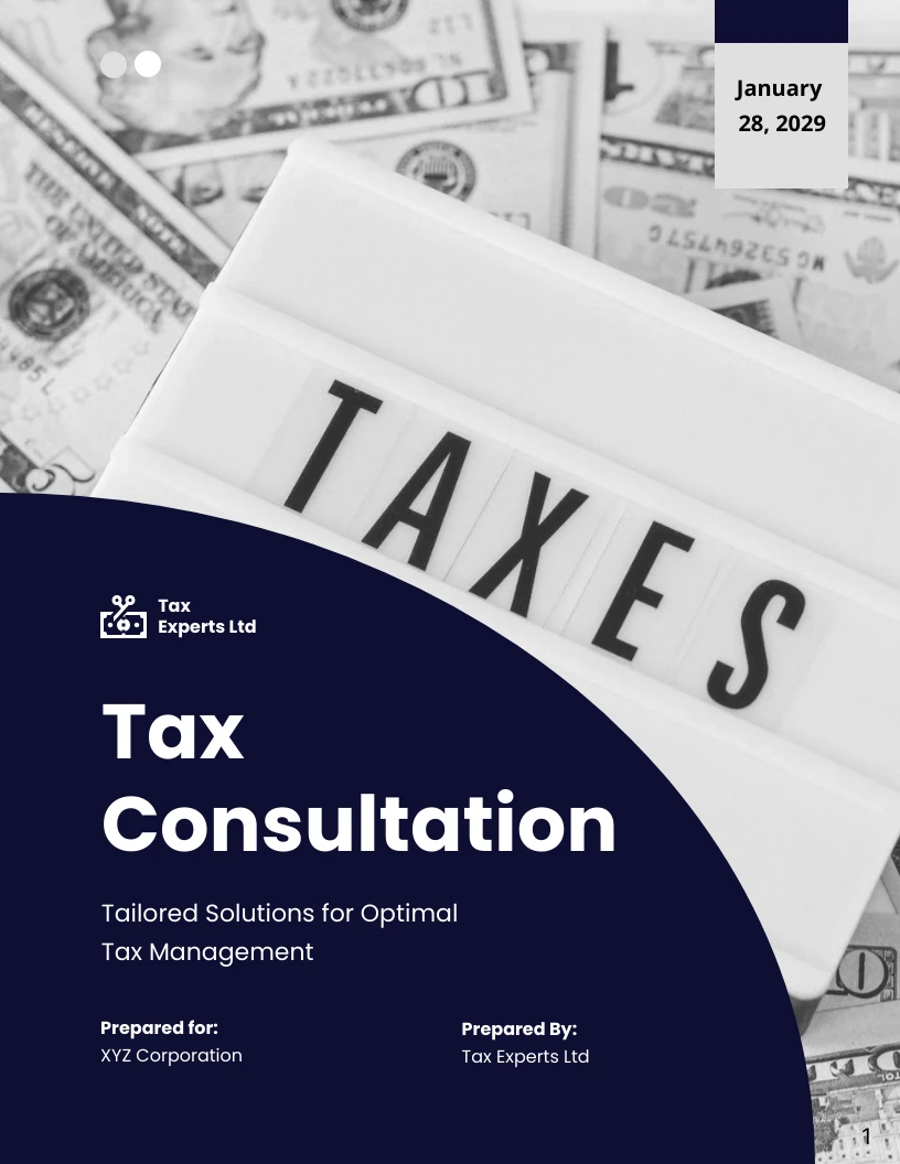 Tax Consultation Proposal Template - Venngage