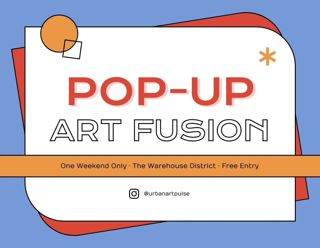 Art Pop-Up Event Typography Poster - Venngage