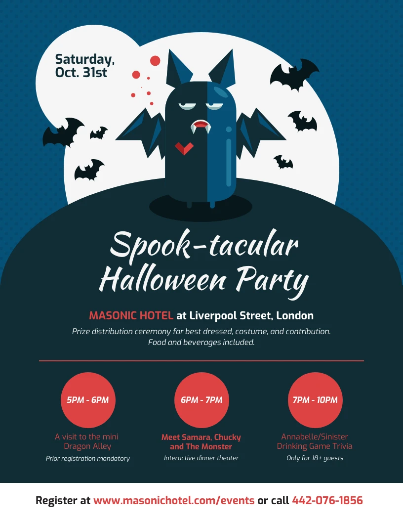 Spooktacular Halloween Party Event Flyer Template - Venngage