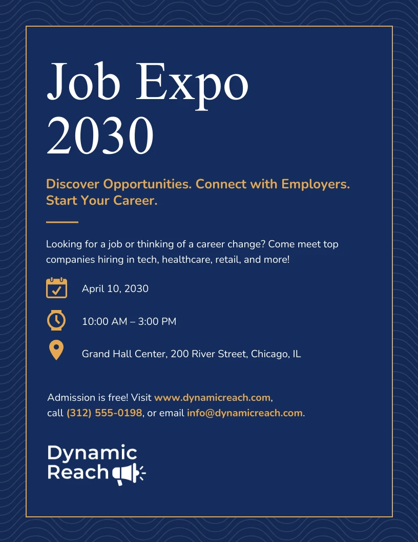 Job Recruitment Event Poster Flyer Template - Venngage