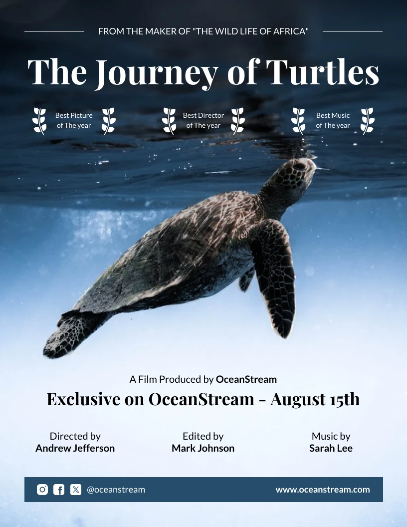 Documentary Movie Poster Template - Venngage