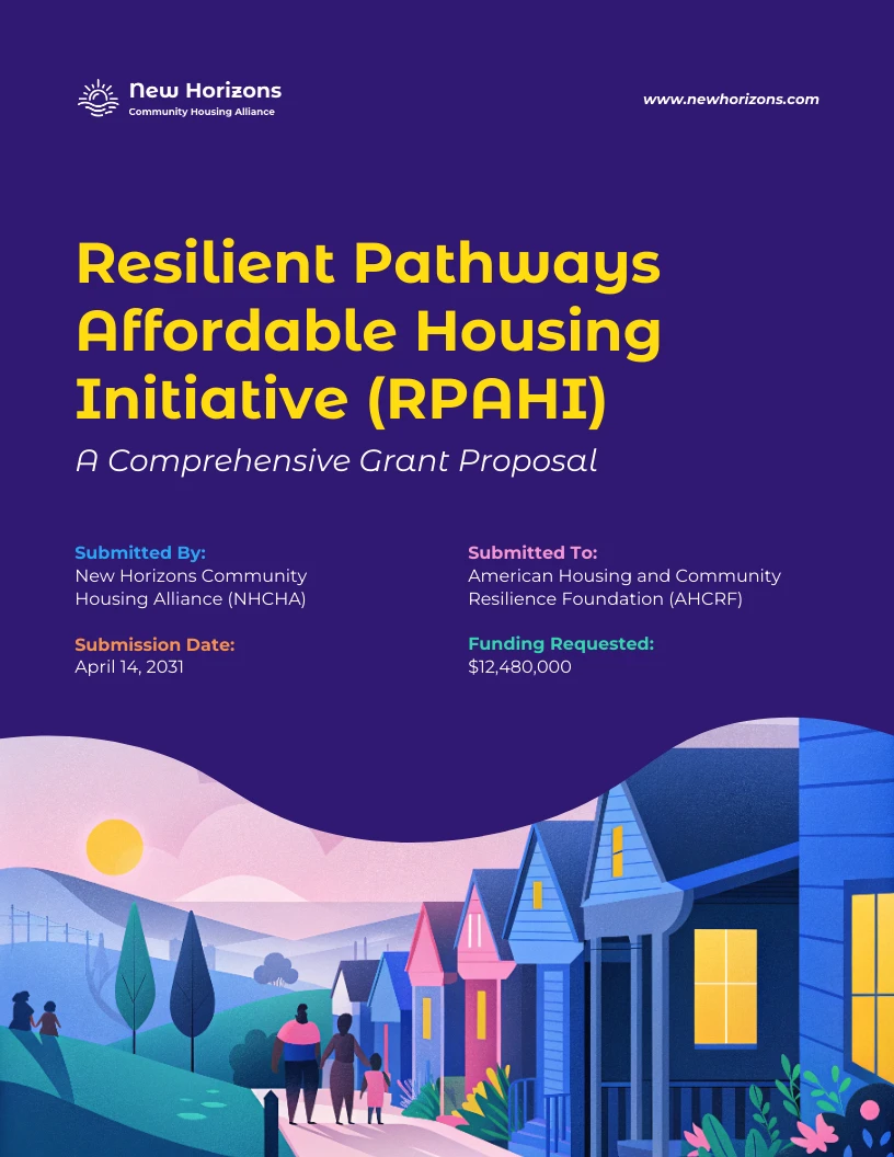 Comprehensive Grant Proposal for Nonprofit Housing Initiatives - Venngage