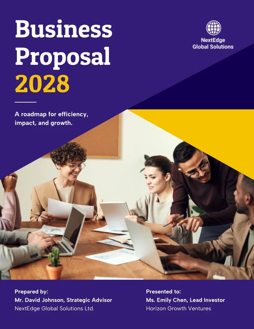 Business Growth Proposal Document Template - Venngage