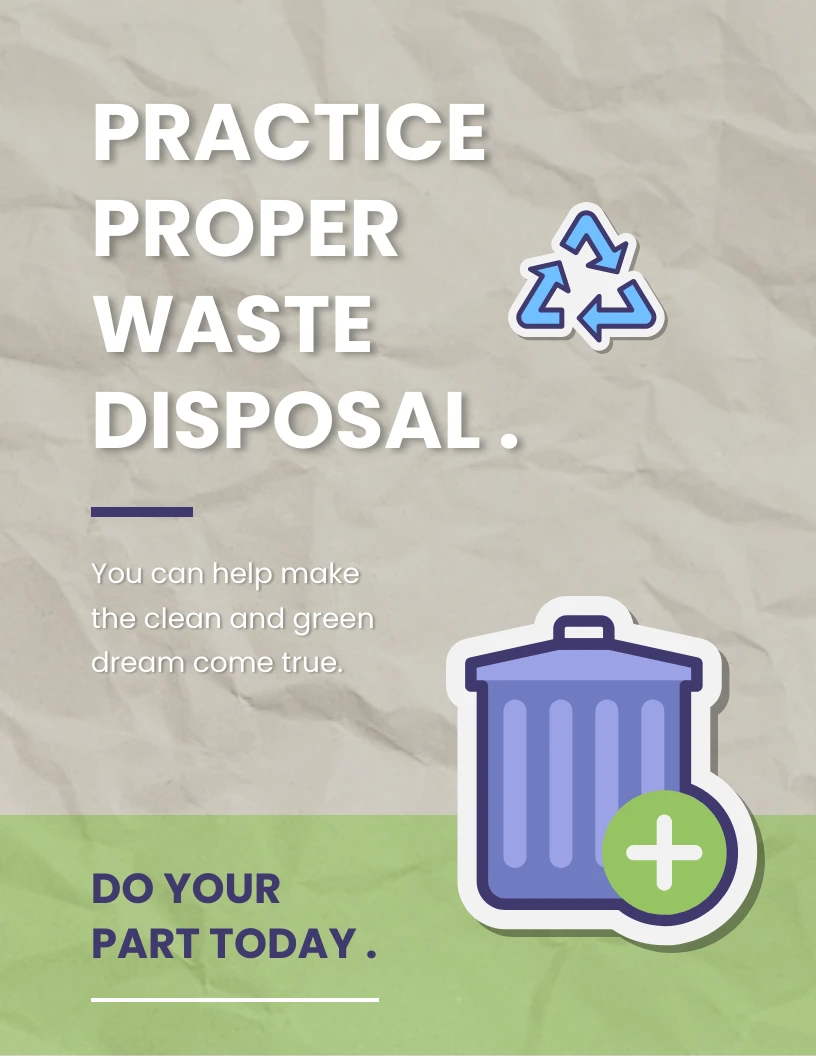 Light Grey Modern Texture Recycling Poster - Venngage