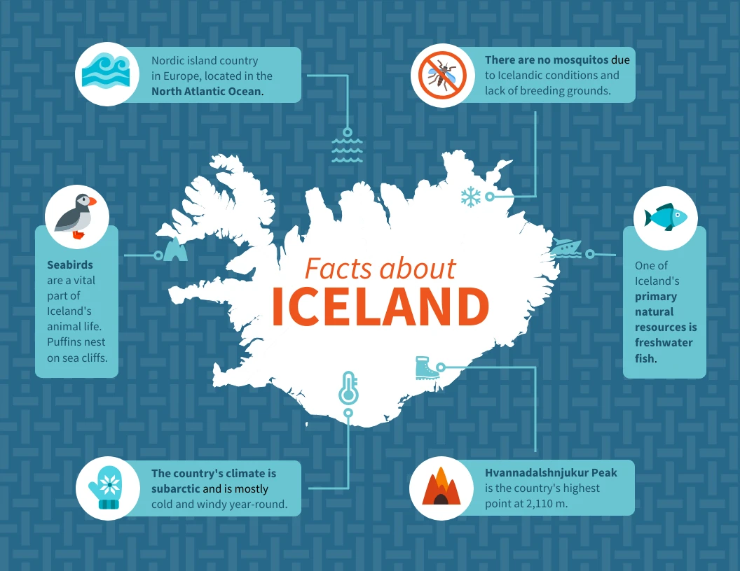 Facts About Iceland Infographic Template - Venngage