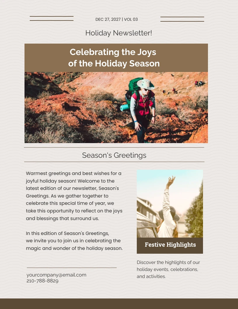 Holiday Newsletter Examples