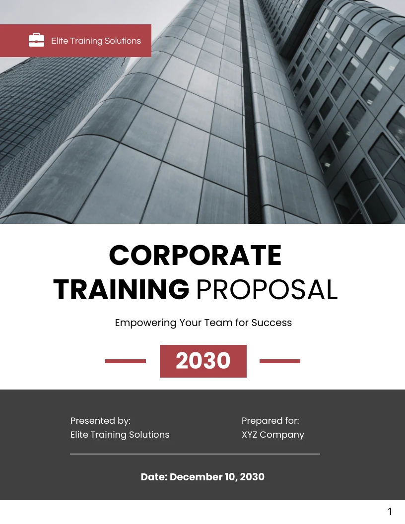 Corporate Training Proposal Template - Venngage