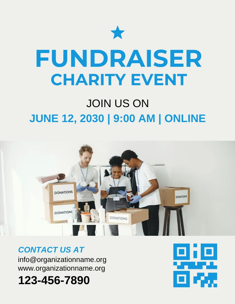 Cararra Fundraiser Charity Event Flyer Template - Venngage