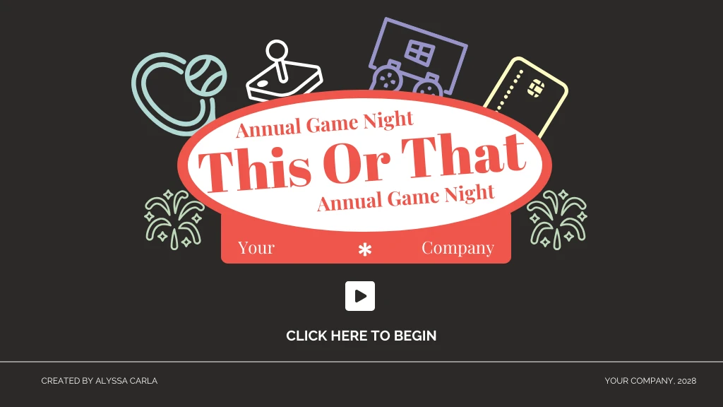 This or That Game Presentation Template - Venngage
