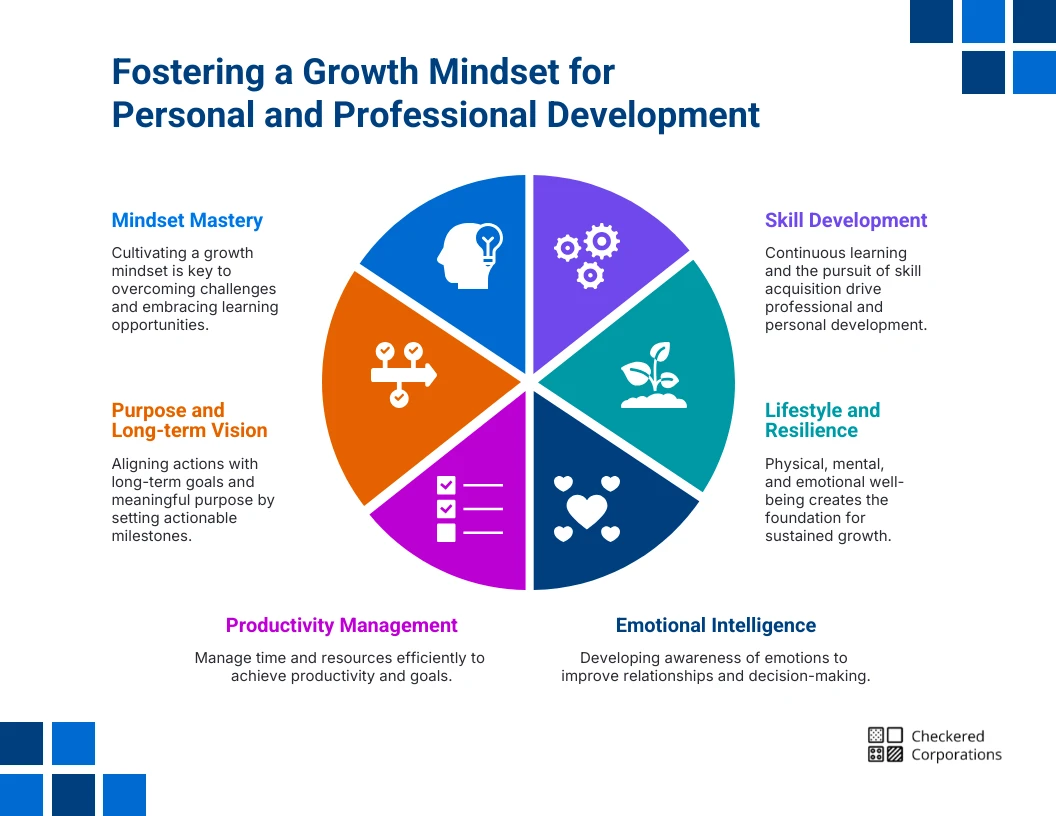 Growth Mindset Segmented Circle Infographic Template - Venngage
