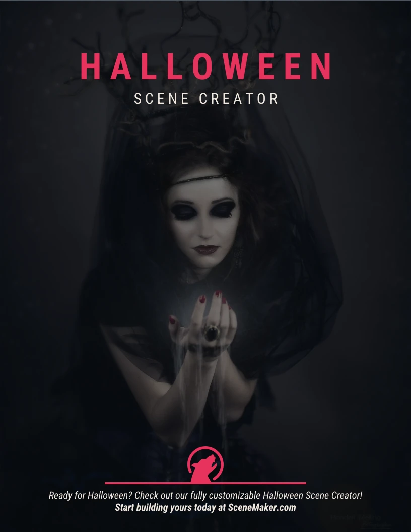 Halloween Scene Creator Flyer Template - Venngage