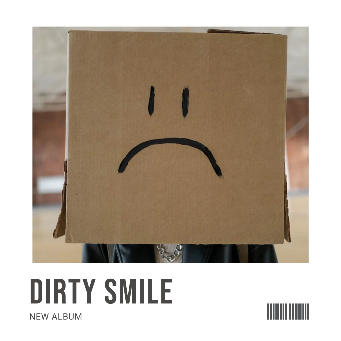 White Simple Photo Sad Album Cover - Venngage