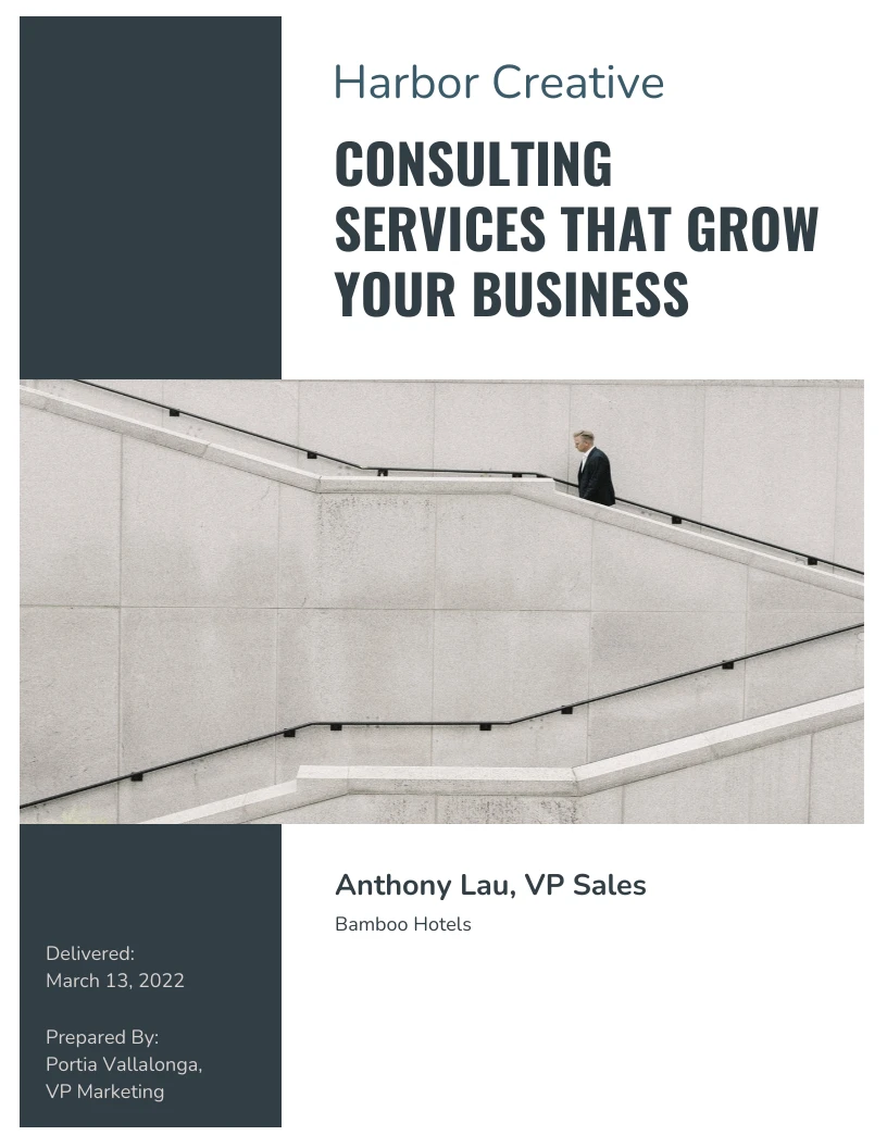 Gray Color Business Consulting Proposal Template - Venngage