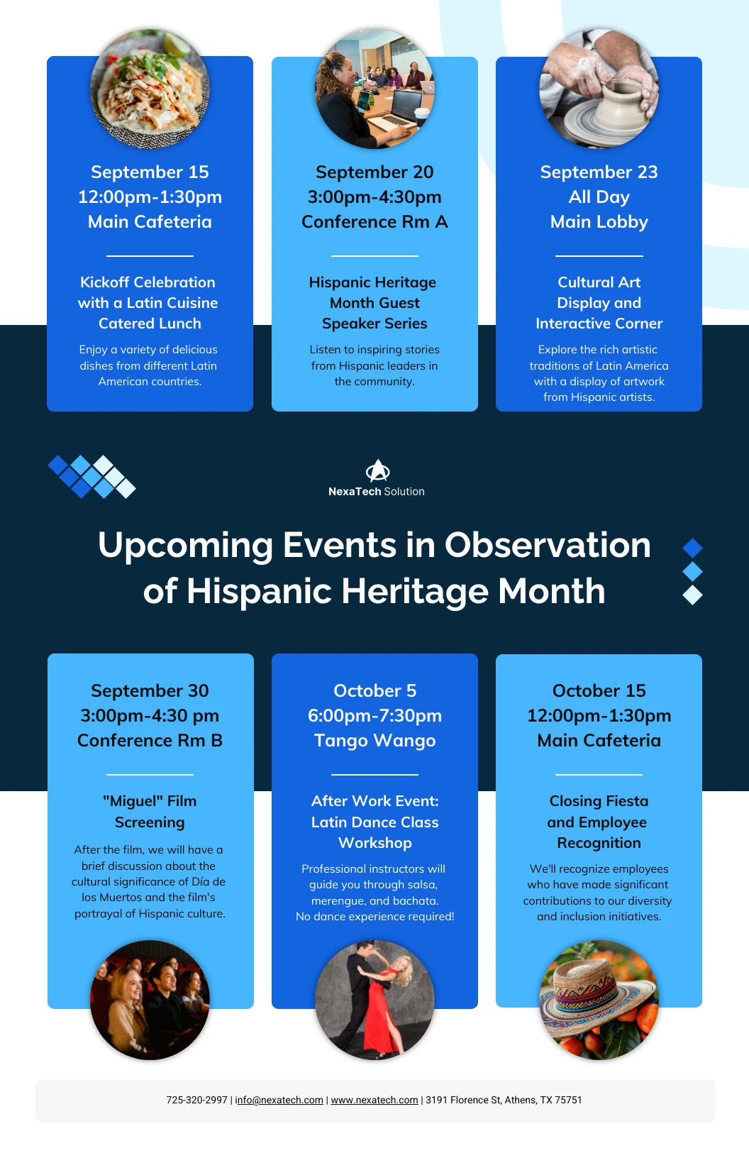 Osservazione del poster dell'evento del mese del patrimonio ispanico ...