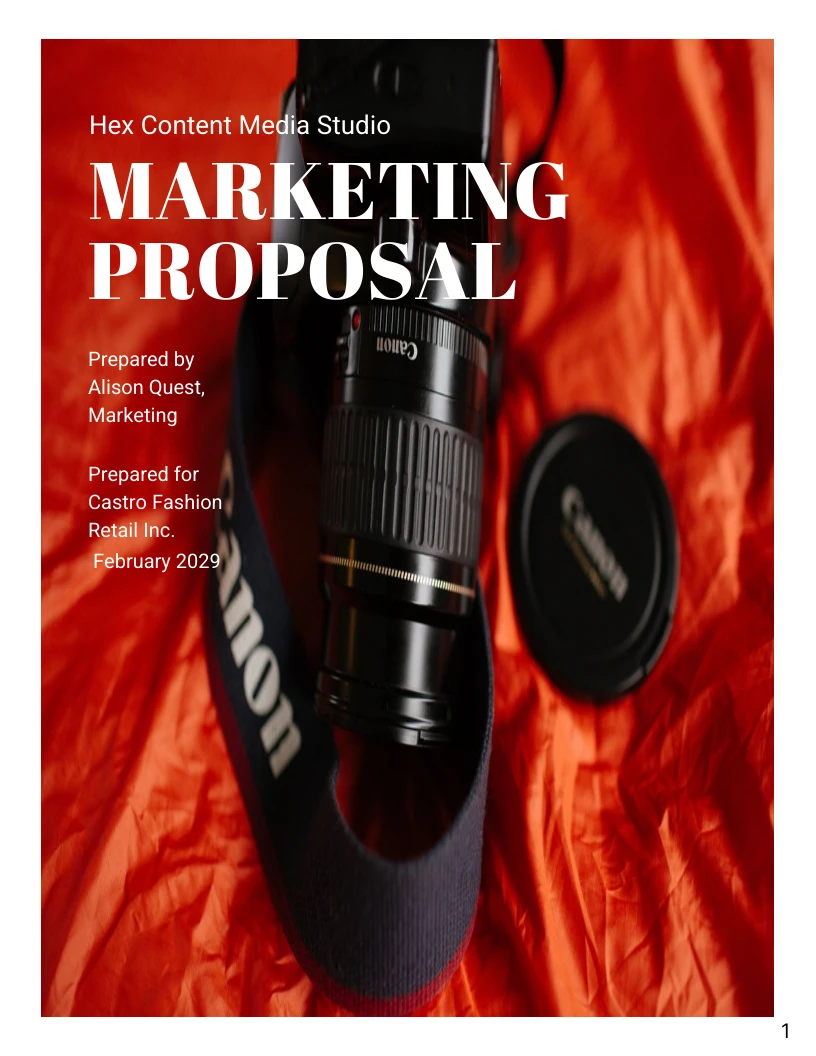 Bold Media Marketing Proposal Template - Venngage