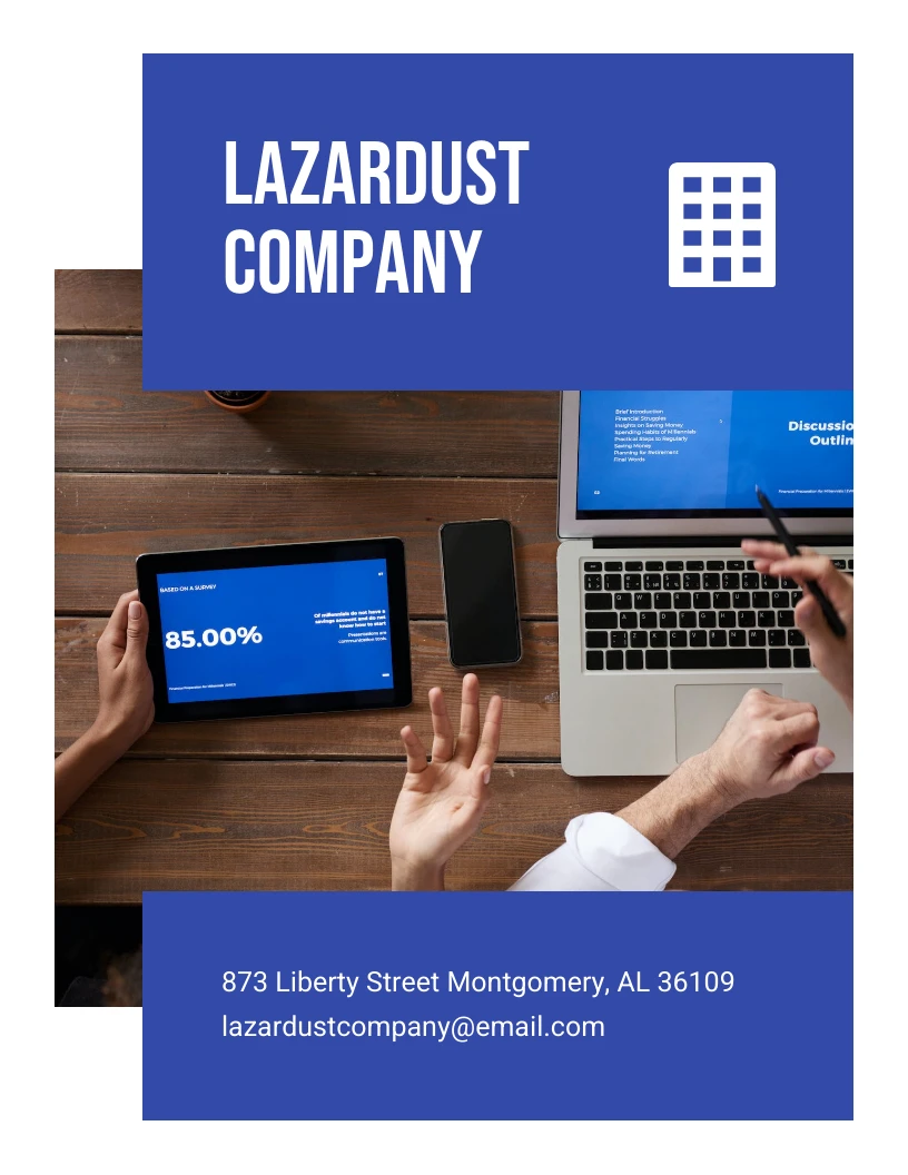 Blue White Clean Company Staffing Plan Template - Venngage