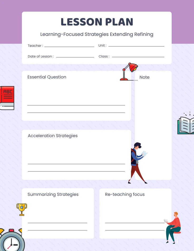 Purple Lesson Plan Template - Venngage