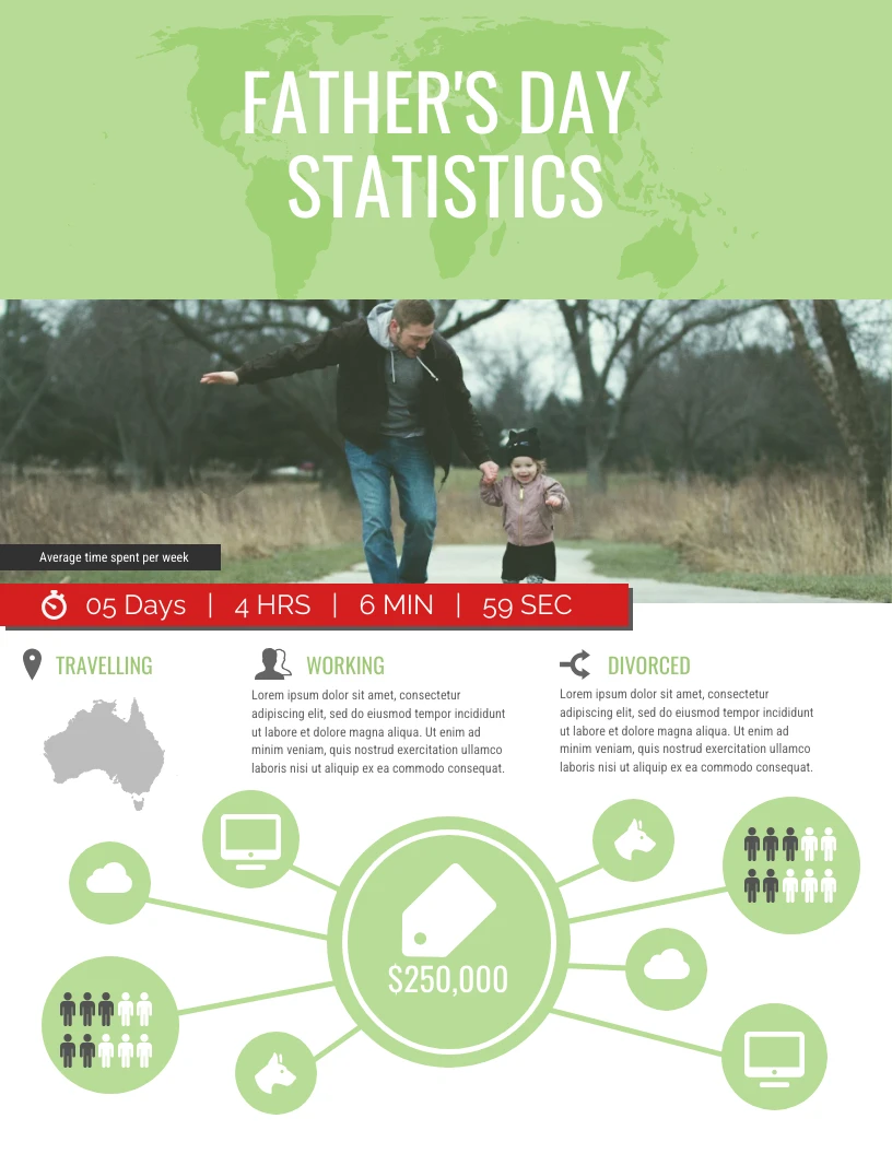 Father's Day Statistics Infographic Template - Venngage
