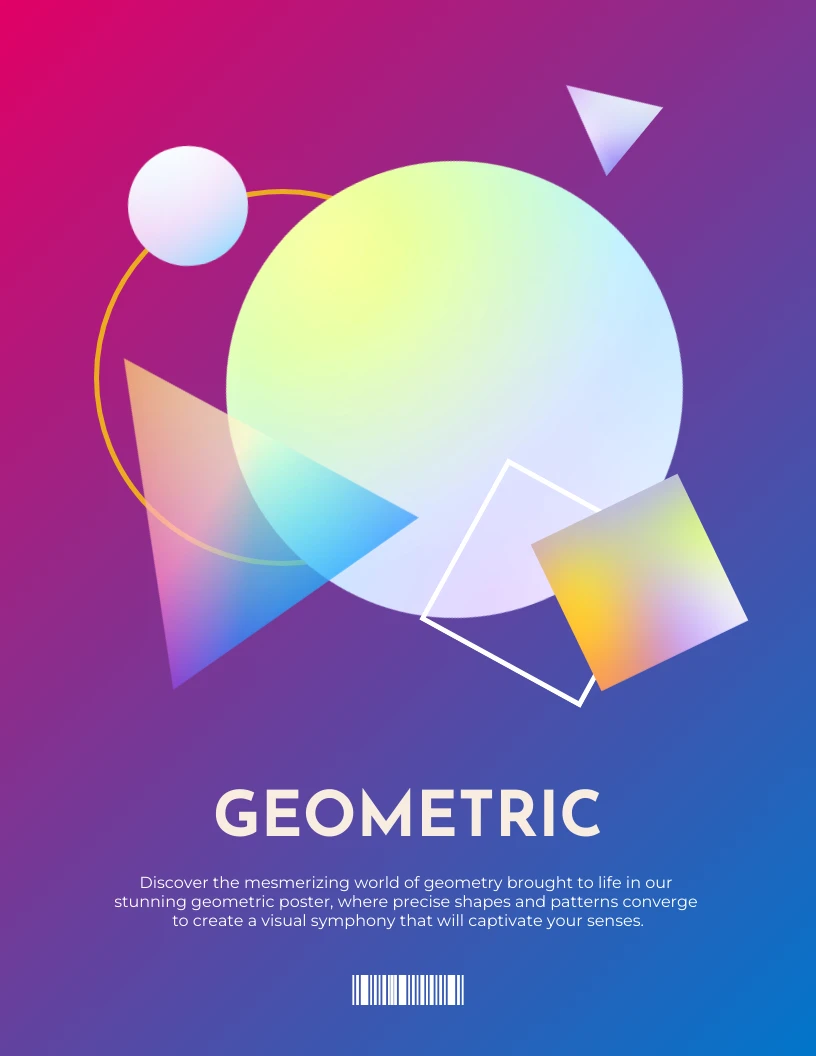 Purple Garden Abstract Geometric Poster - Venngage