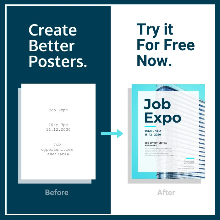 Before and After Poster Design Instagram Post - Venngage