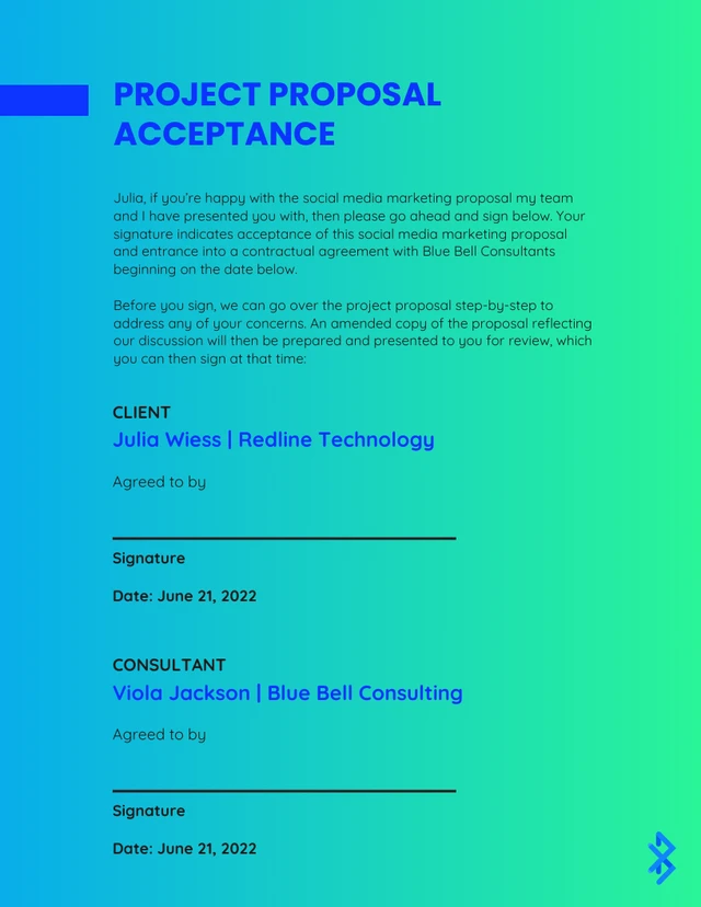 Blue Social Media Consulting Proposal - Venngage