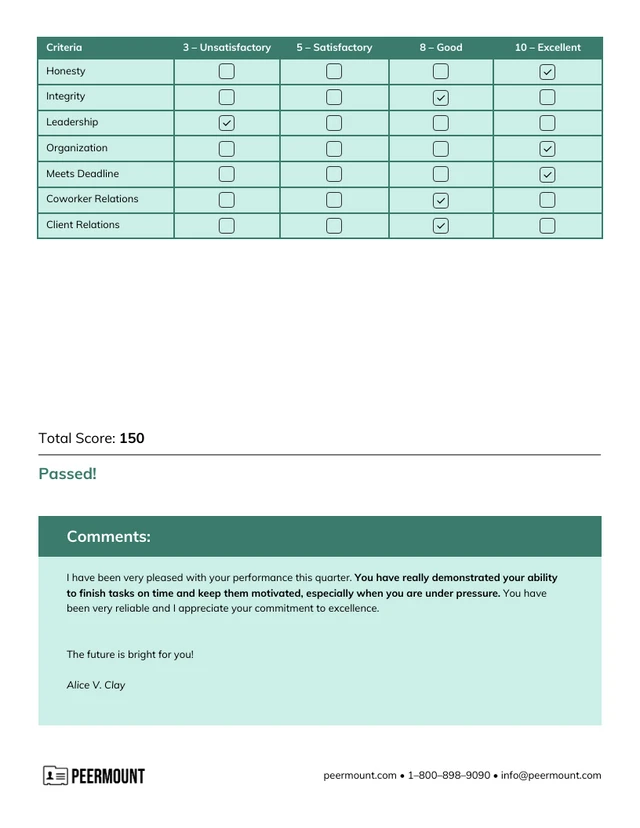 Annual Employee Performance Review Template - Venngage