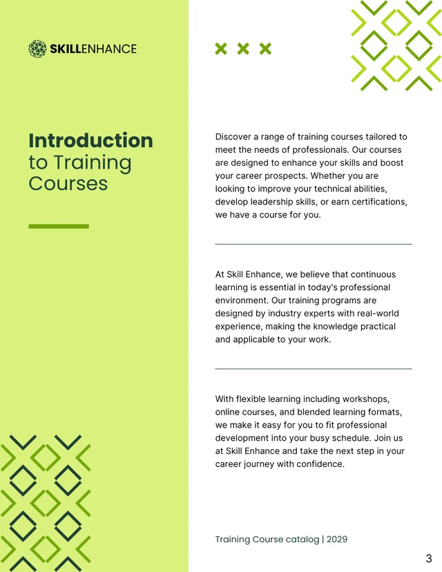 Training Course Catalog Template Venngage
