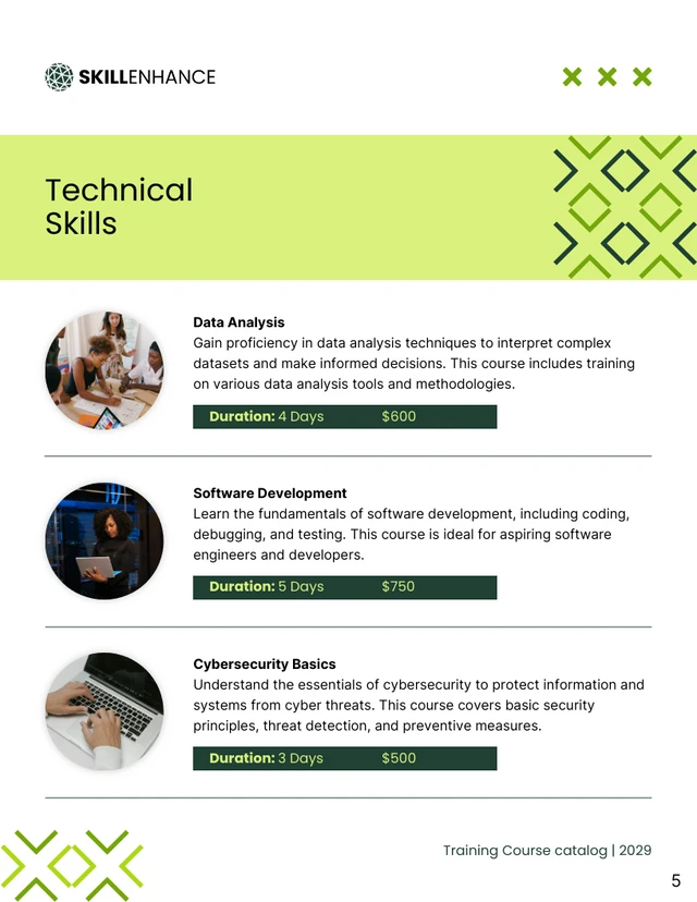 Training Course Catalog Template Venngage
