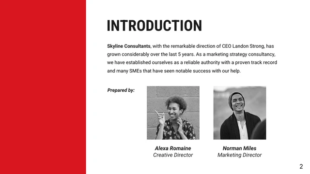 Présentation de la stratégie de contenu rouge - Venngage