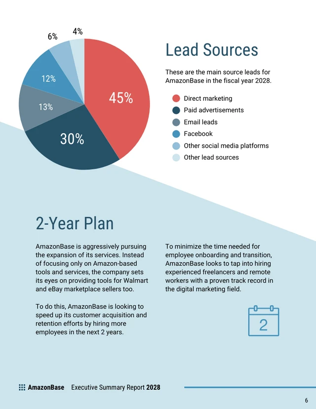 Modelo de relatório executivo - Venngage
