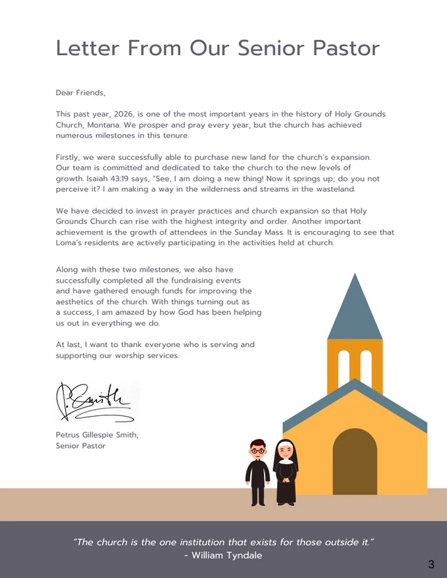 Illustrative Church Annual Report - Venngage