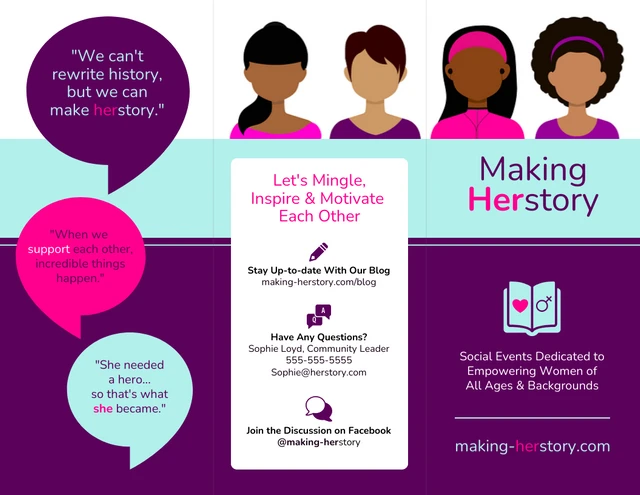 Women Nonprofit Tri Fold Brochure Venngage