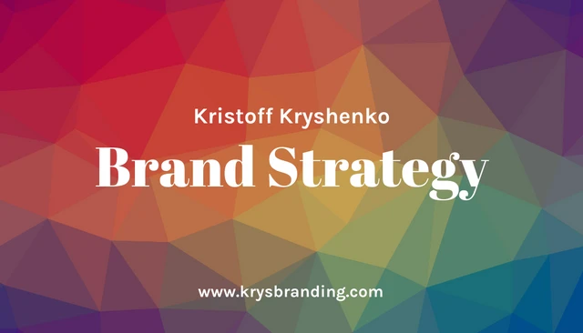 Brand Strategy Personal Business Card - Venngage