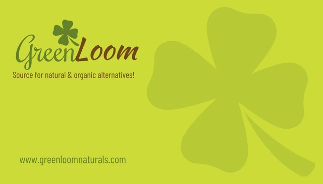 Green Organic Business Card - Venngage