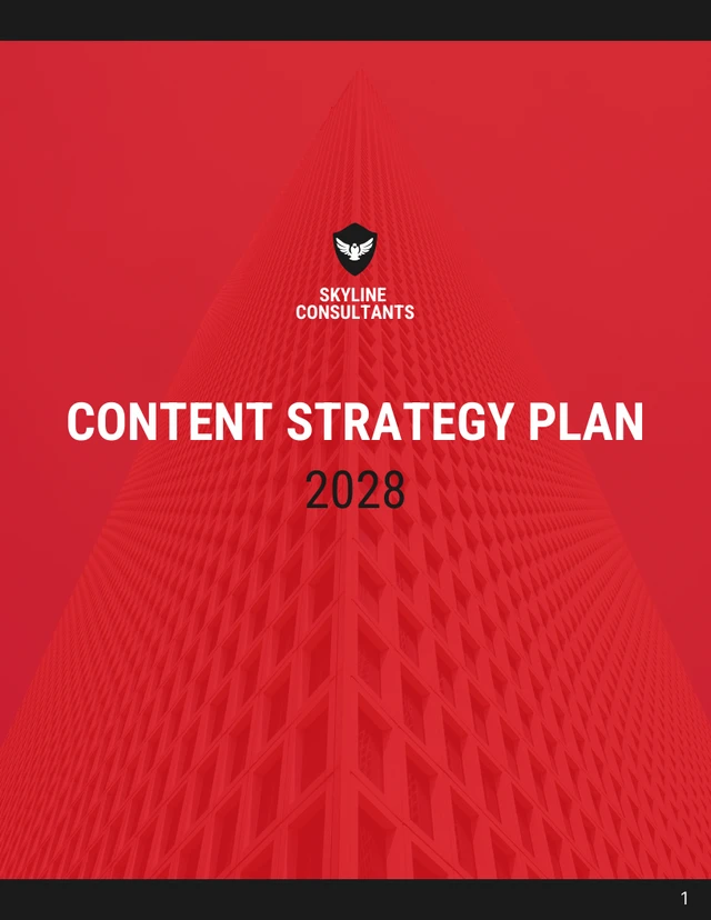 Red Content Strategy Plan - Venngage