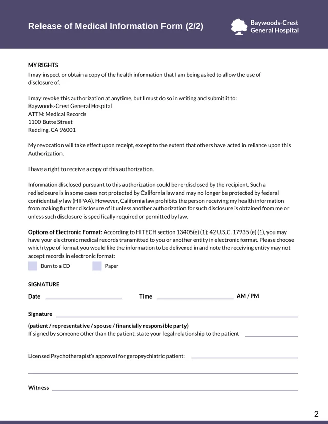 Rapport sur la divulgation d'informations médicales - Venngage