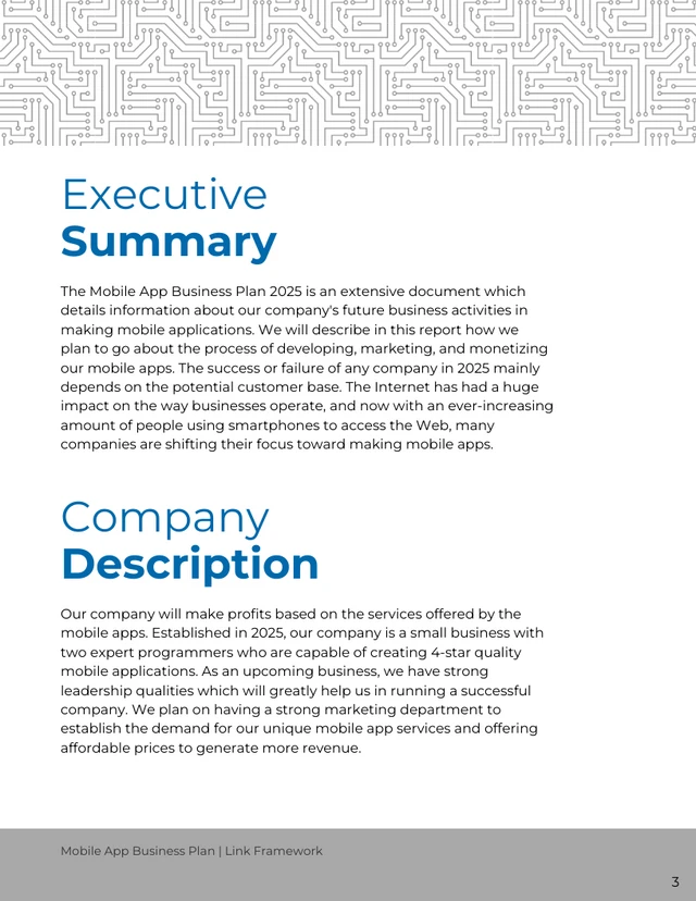 App Business Plan Template - Venngage